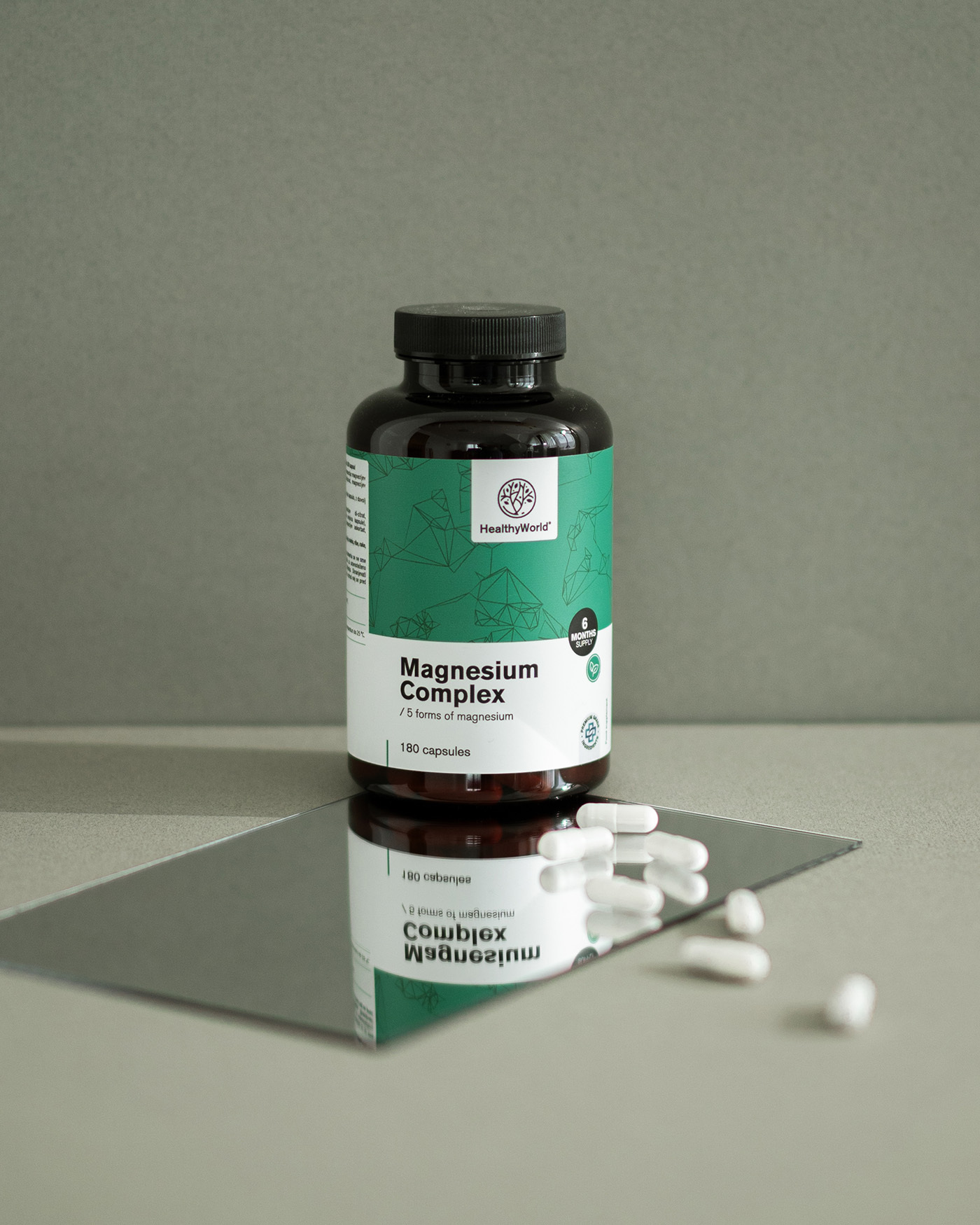 Magnesium Komplex, 180 Kapseln - HealthyWorldShop.de